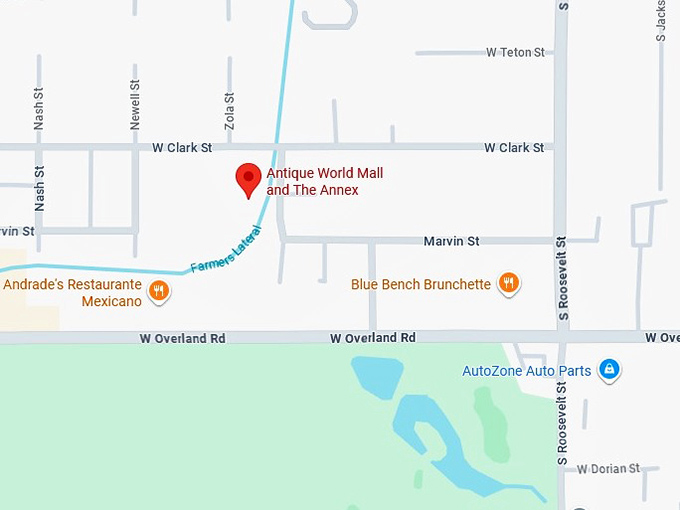 16. antique world mall and the annex map