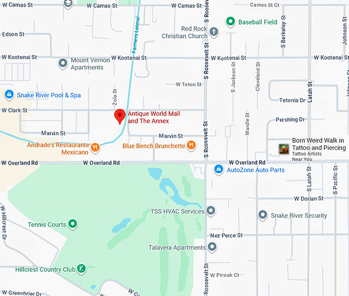 16. antique world mall and the annex map