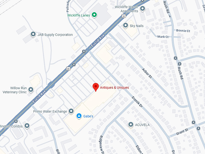 16. antiques & uniques map