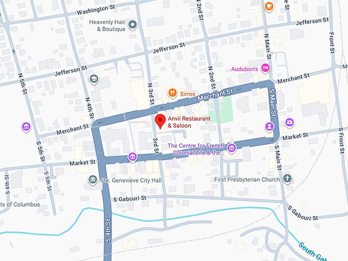 16. anvil restaurant & saloon map