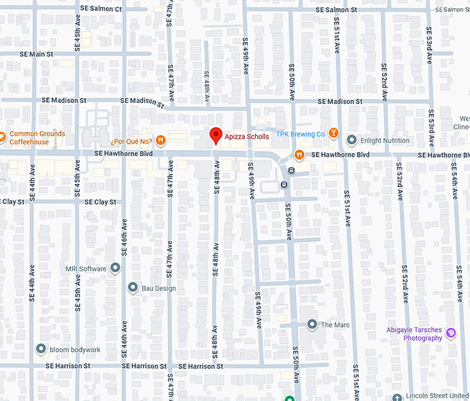 16. apizza scholls map