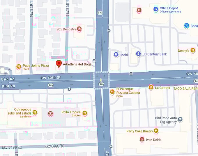 16. arbetter's hot dogs map