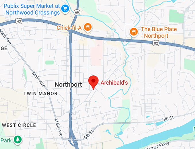 16. archibald&rsquo;s bbq map