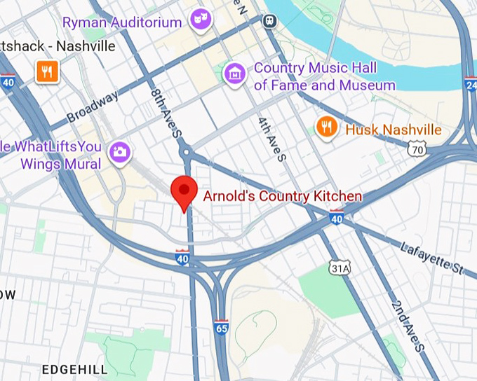 16. arnold's country kitchen map