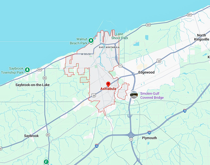 16. ashtabula map
