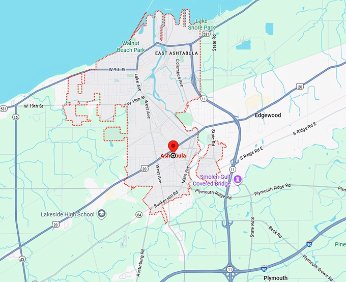 16. ashtabula map