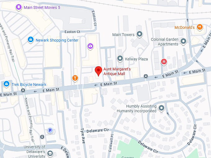 16. aunt margaret's antique mall map