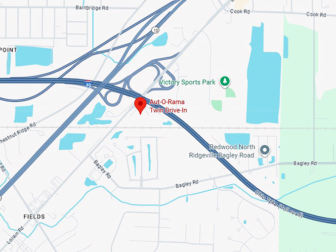 16. aut o rama twin drive in map