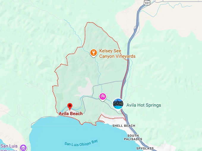 16. avila beach, ca map