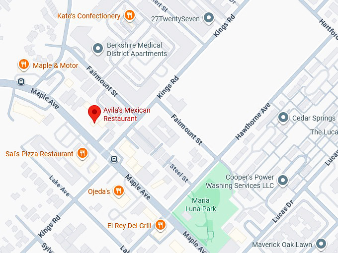 16. avila's mexican restaurant map