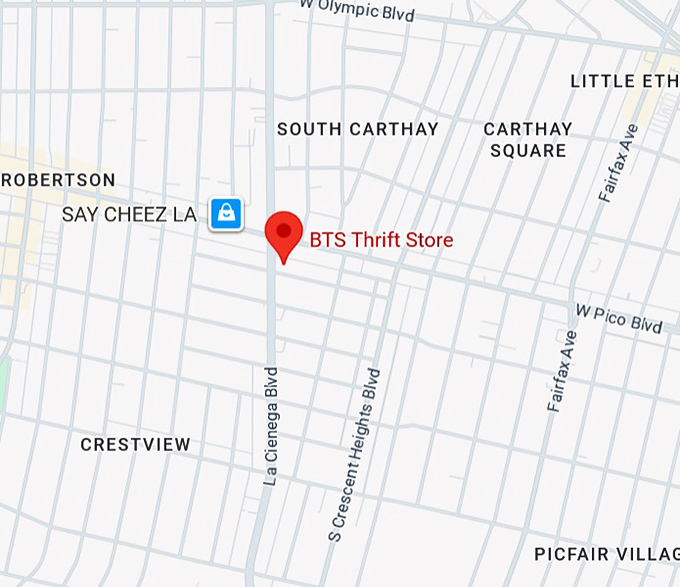 16. bts thrift store map