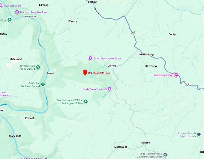 16. babcock state park map