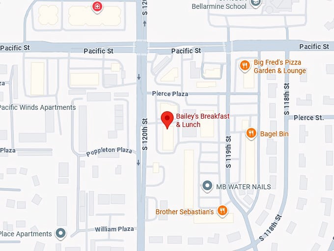 16. bailey's breakfast & lunch map