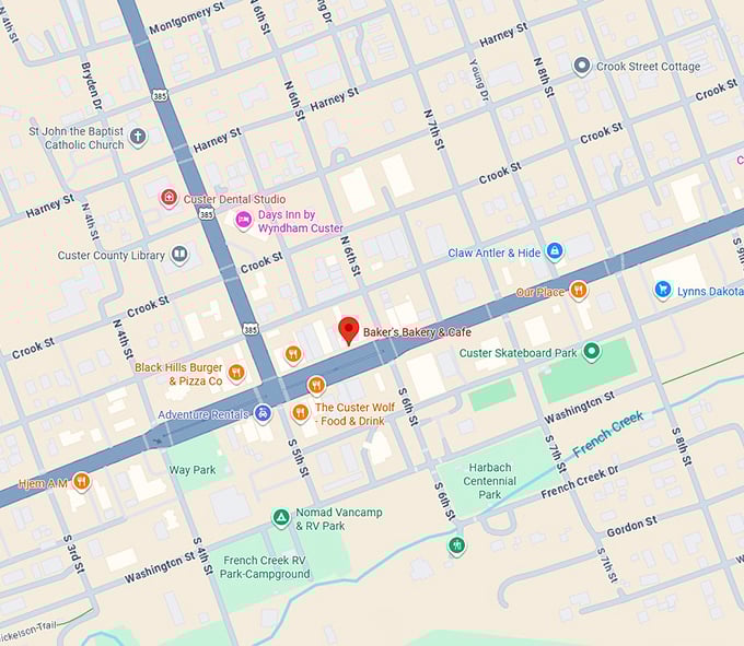 16. baker's bakery & cafe map