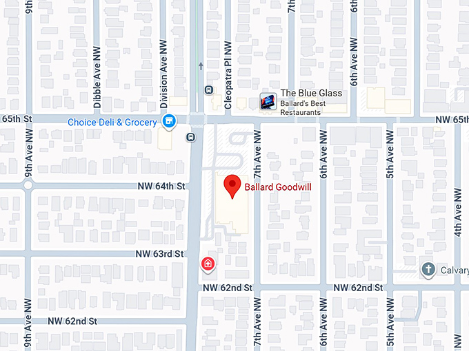 16. ballard goodwill (6400 8th ave nw) map