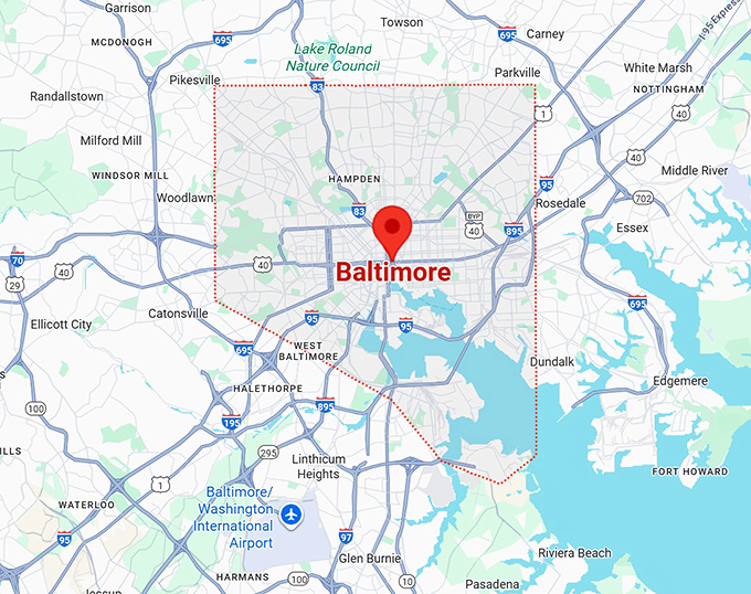 16. baltimore map