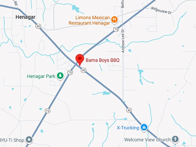 16. bama boys bbq map