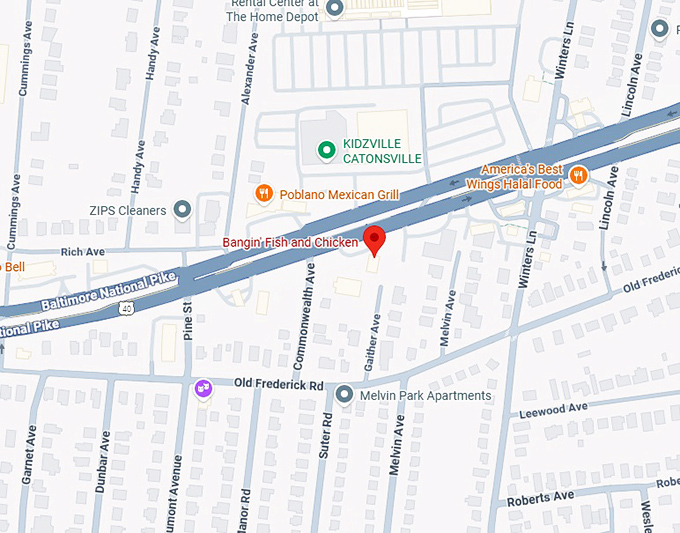 16. bangin&rsquo; fish and chicken map