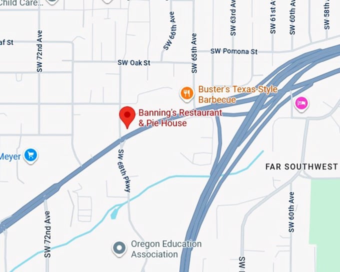 16. banning&rsquo;s restaurant & pie map