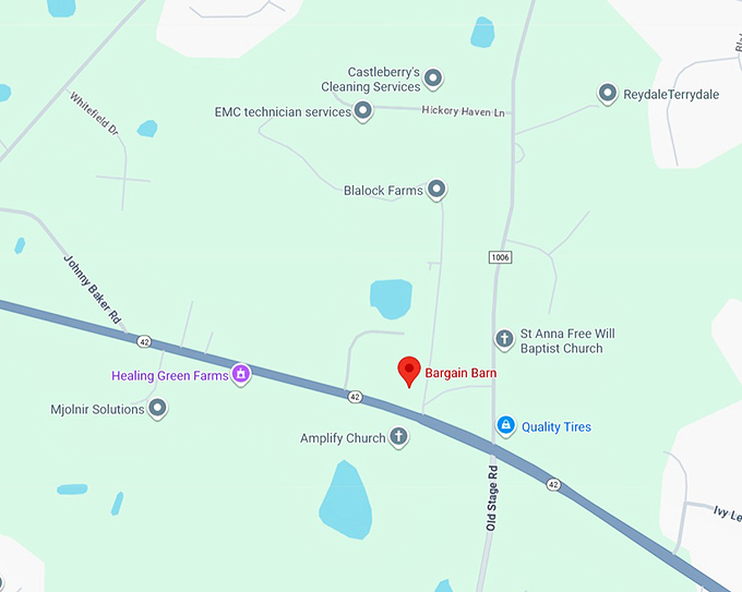 16. bargain barn map