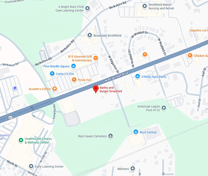 16. barley and burger smashed map