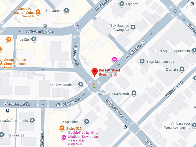 16. basset street brunch club map