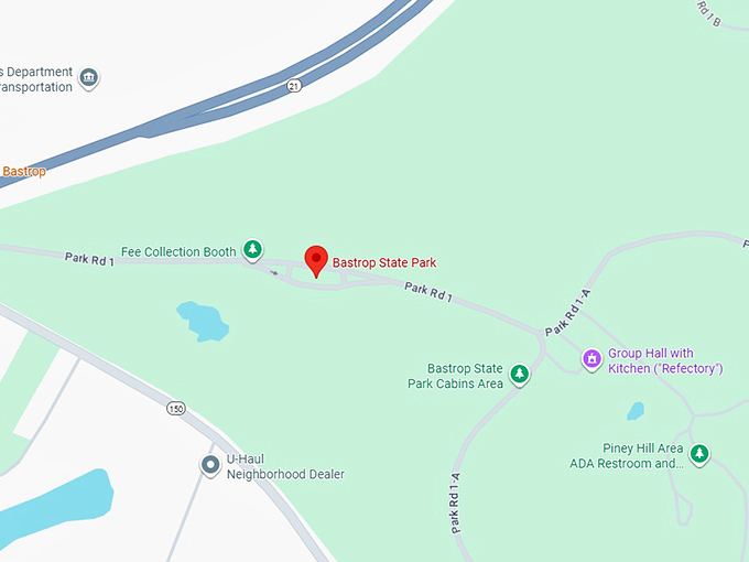 16. bastrop state park map