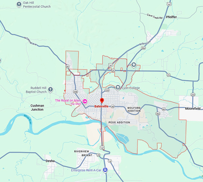16. batesville map