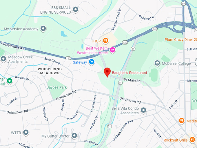 16. baugher's restaurant map