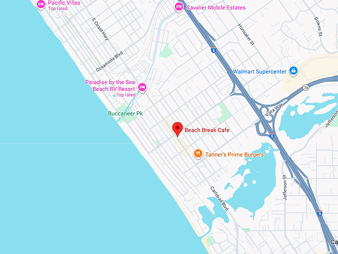 16. beach break cafe map