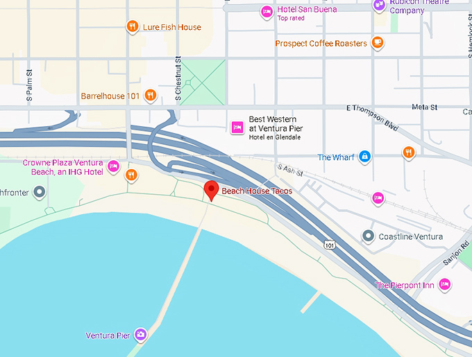 16. beach house tacos map
