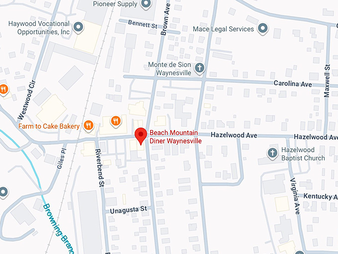 16. beach mountain diner map