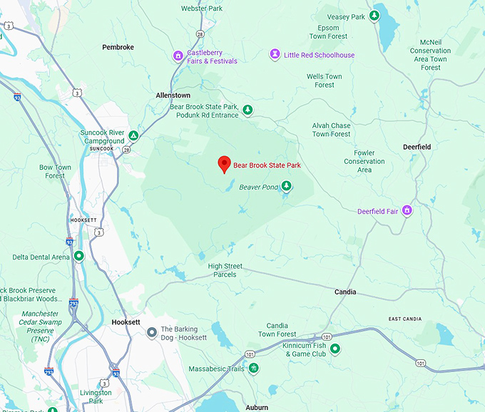 16. bear brook state park map