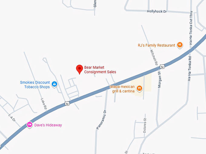 16. bear market consignment sales map