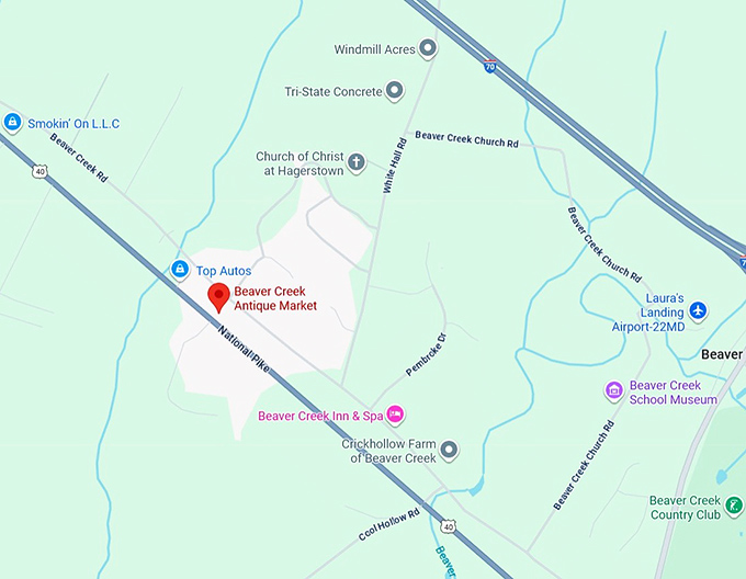 16. beaver creek antique market map