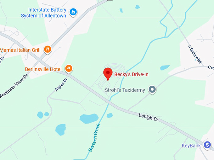 16. becky's drive in map