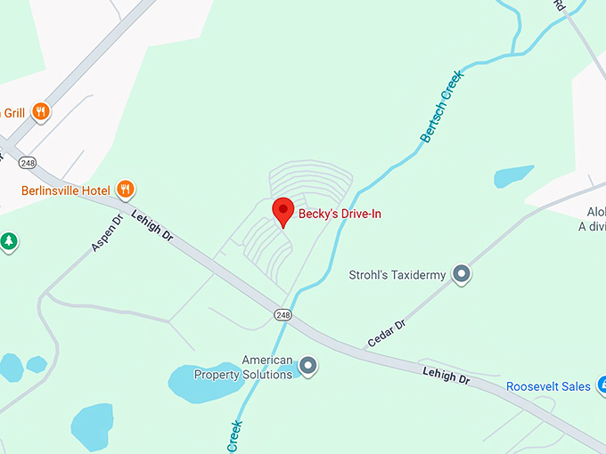 16. becky's drive in map