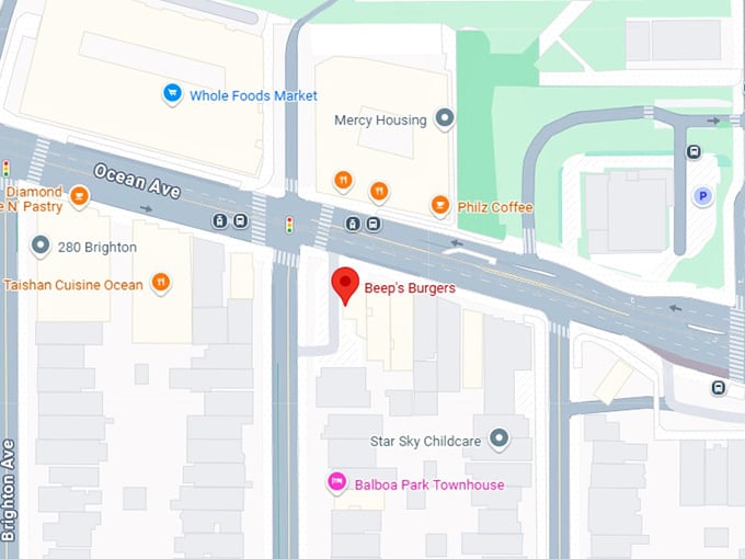 16. beep's burgers map