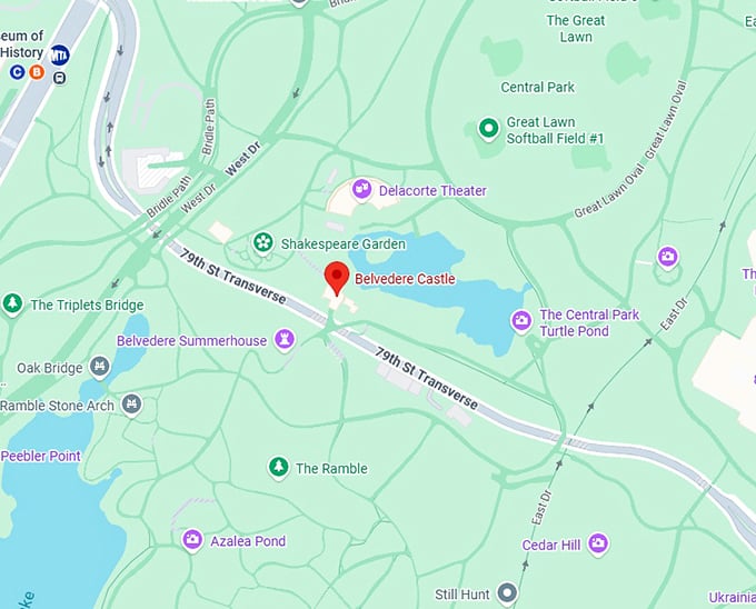 16. belvedere castle map