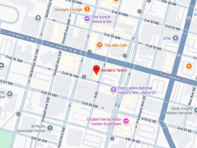 16. bender's tavern map