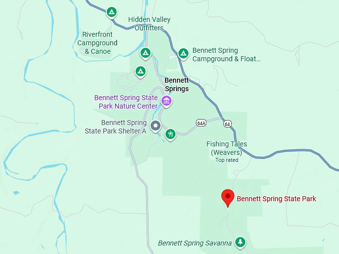 16. bennett spring state park map
