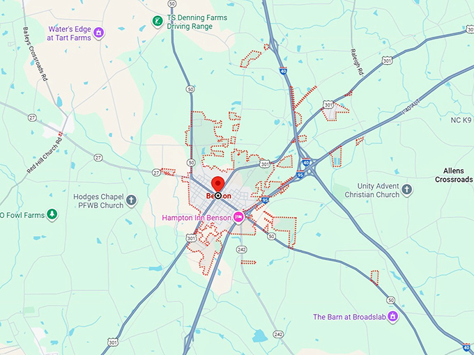 16. benson, nc map