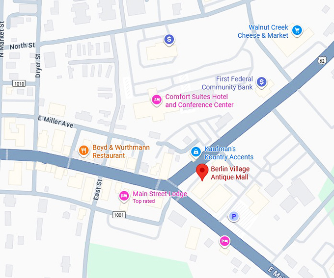 16. berlin village antique mall map