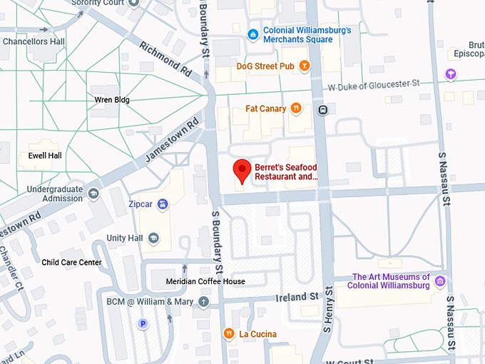 16. berret's seafood restaurant and taphouse grill map