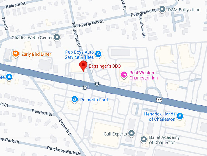 16. bessinger's bbq map