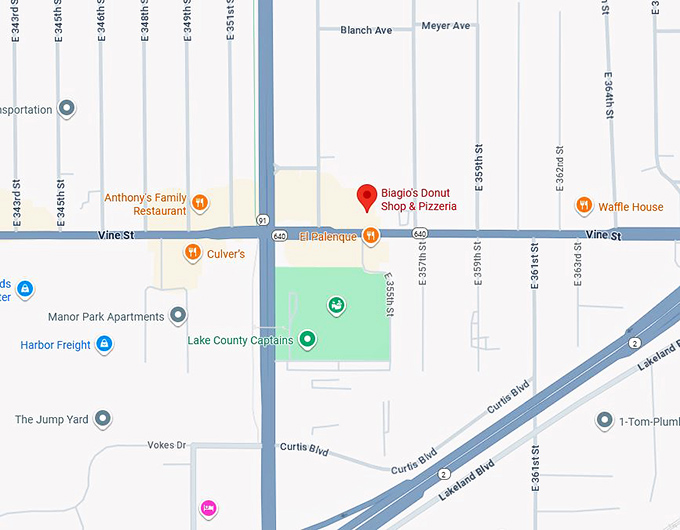 biagio's donut shop & pizzeria map