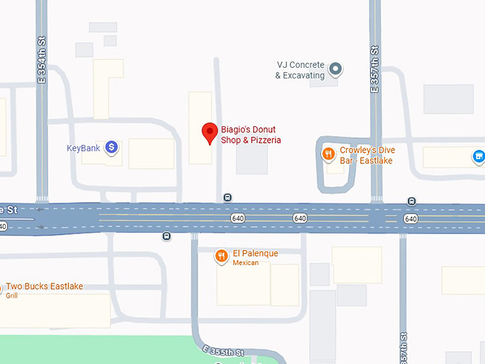 16. biagio's donut shop & pizzeria map