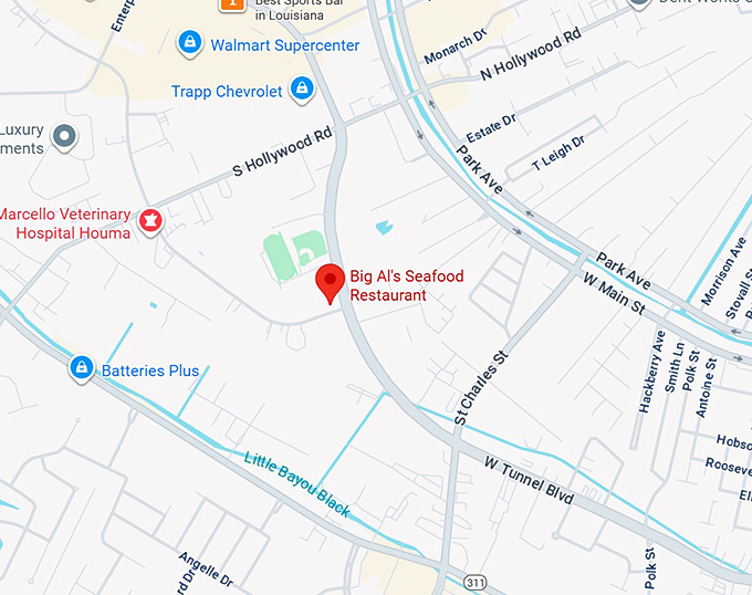 big al's seafood restaurant map