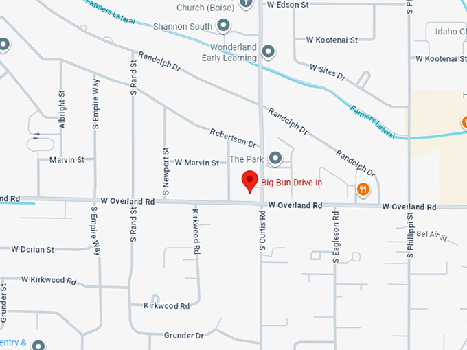 16. big bun drive in map