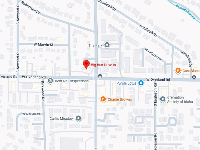 16. big bun drive in map